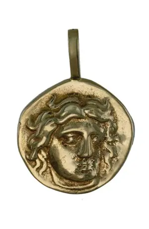 ALBISIA Helios Coin Pendant - 14k Yellow Gold