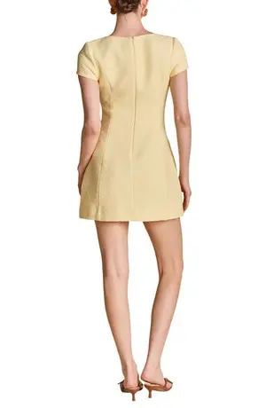 Endless Rose Tweed A-line Mini Dress - Butter