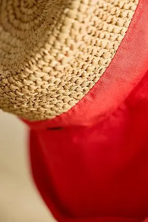 TERRAIN Crochet Crown Bucket Hat - Tomato
