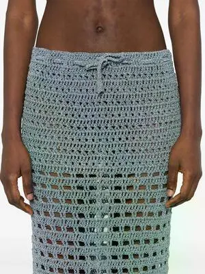 A.M.G. Open-knit Midi Skirt