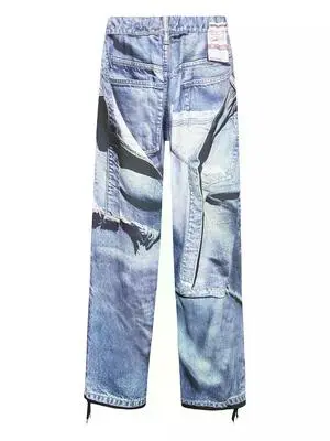 Mihara Yasuhiro Graphic Print Straight Leg Jeans