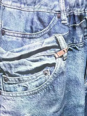 Mihara Yasuhiro Graphic Print Straight Leg Jeans