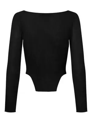 ELENA VELEZ Linen Knit Top - Black