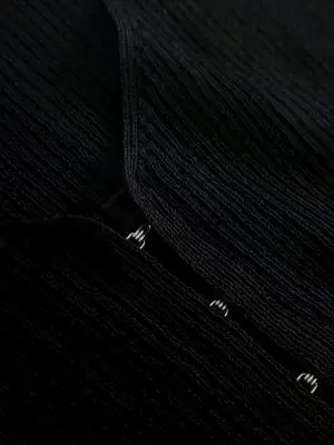 ELENA VELEZ Linen Knit Top - Black