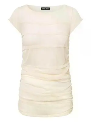 ELENA VELEZ Ruched T-shirt - Neutrals