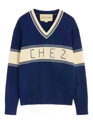 Valentino Garavani Chez Jacquard Sweater - Blue