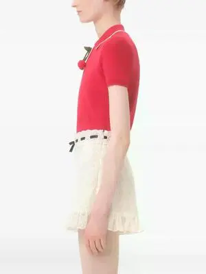 Valentino Garavani Cherry Charm Polo Top