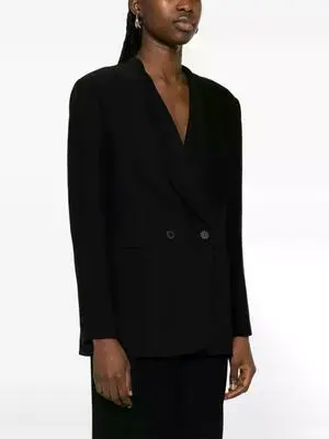 A.M.G. Double-breasted Blazer - Black
