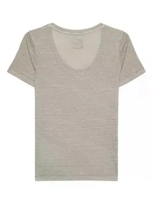 120% Lino Scoop-neck T-shirt