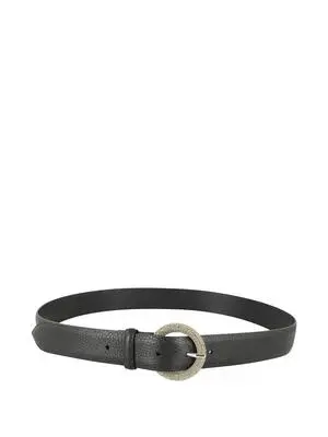 Orciani Pebbled Leather Belt With Embellished Buckle