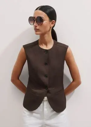 ME+EM Seam Detail Tailored Waistcoat