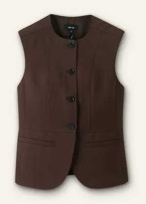 ME+EM Seam Detail Tailored Waistcoat