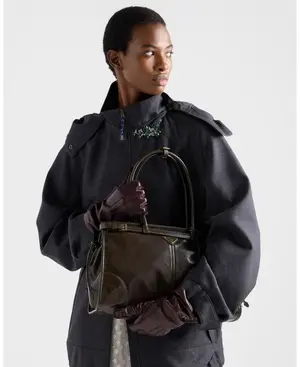 Prada Bonnie Large Convertible Shoulder Handbag - Forest