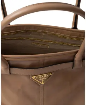 Prada Bonnie Large Convertible Shoulder Handbag - Powder