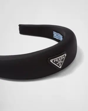 Prada Re-nylon Headband - Black/silver