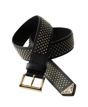 Prada Leather Studded Belt