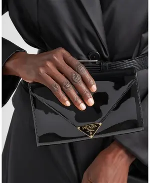 Prada Mini Patent Leather Bag - Black