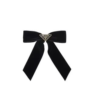 Prada Velvet Hair Clip - Black