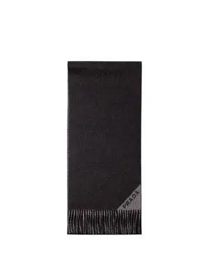 Prada Double Cashmere Scarf - Grey