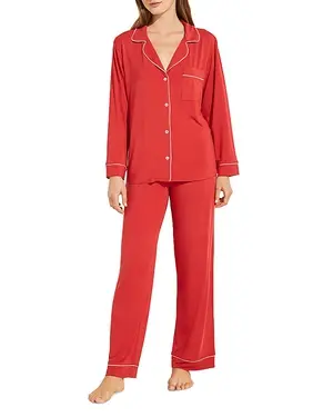 Eberjey Gisele Tencel Modal Long Pj Set Haute Red