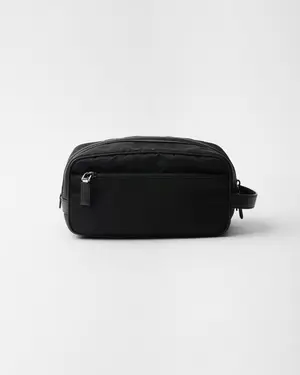 Prada Re-nylon And Saffiano Leather Travel Pouch