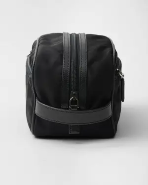 Prada Re-nylon And Saffiano Leather Travel Pouch
