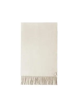 Prada Silk And Cashmere Scarf Neutral