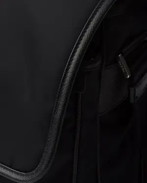 Prada Re-nylon And Saffiano Leather Shoulder Bag - Black