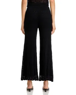 Aqua Harley Crochet Pants - Black