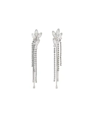 LANVIN Aede Crystal Earrings - Silver Crystal