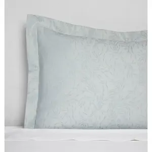 SFERRA Selini Leaf Sateen Jacquard Sham, Euro - Silversage