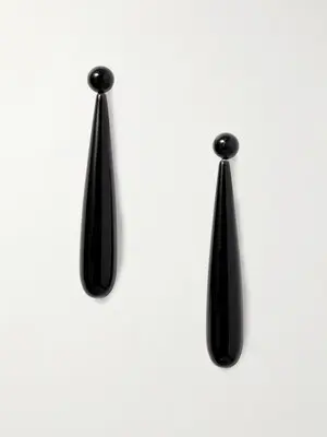 SOPHIE BUHAI Angelika Silver Onyx Earrings - Black