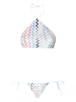 Missoni Zigzag-pattern Bikini - White