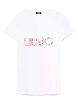 Liu Jo Crystal-embellished T-shirt - White