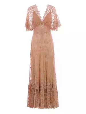 Elie Saab Silk Maxi Dress - Pink