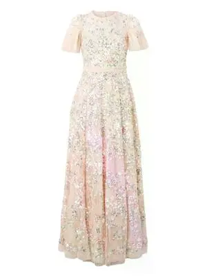 NEEDLE & THREAD Dream Garland Gown - Neutrals