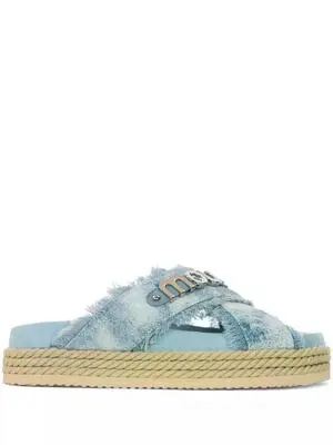 Mou Logo Sandals - Blue
