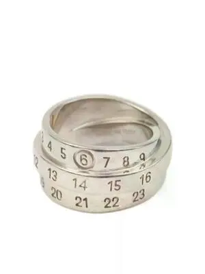 MAISON MARGIELA Triple Logo Ring - Silver