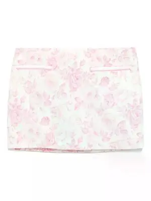 ROWEN ROSE Floral-print Mini Skirt