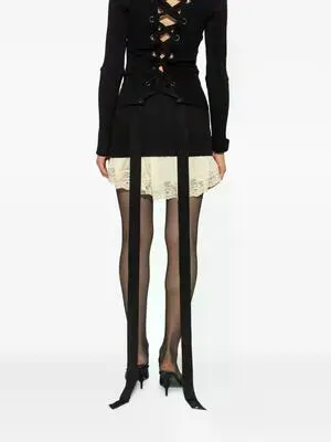 Balenciaga Ribbed Knit Jumper With Lace-up Detail
