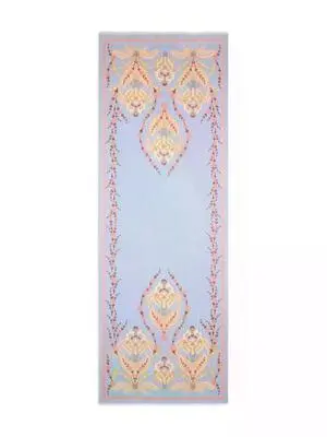 Etro Patterned-jacquard Scarf - Blue