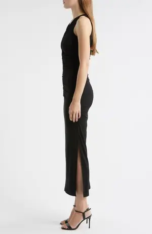 BOSS Emberla Ruched Stretch Jersey Dress