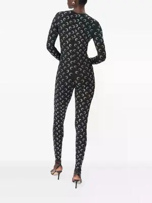 MARINE SERRE Moon-pattern Jersey Jumpsuit