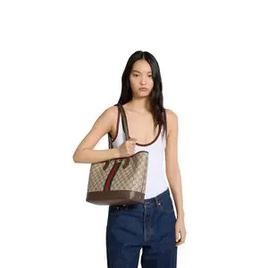 Gucci Ophidia Medium Tote Bag Gg Canvas
