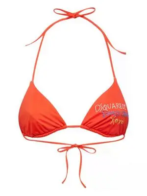 Dsquared2 Embroidered Bikini Top - Red