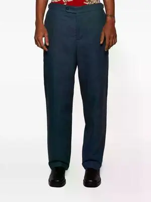 BODE Linen Trousers - Blue