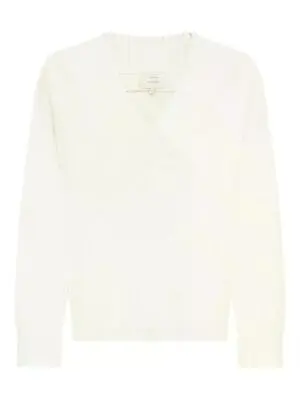 Loulou De Saison Cashmere V-Neck Sweater White