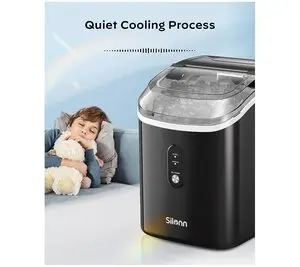 SILONN 33-lb Nugget Ice Maker Self-cleaning W/ Cooler Bag