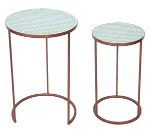 TEMP-TATIONS Seasonal Set Of 2 Nesting End Tables - One-color