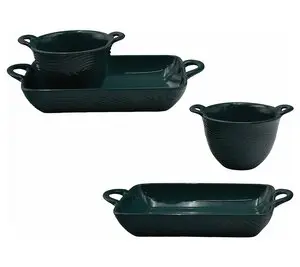 TEMP-TATIONS As Is Woodland 4-pc Baker And Bowl Set - One-color